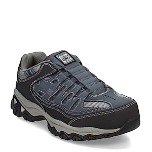 Skechers Men's Cankton Ebbitt Steel Toe Construction Shoe, Navy/Grey, 9