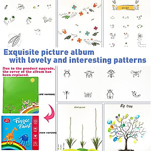 Fottaqqan 25 Color Book Finger Painting Kit Drawing Toys,Album Educational Tool Kit,Washable Children's Supplies for Birthday Kindergarten,Early Learning