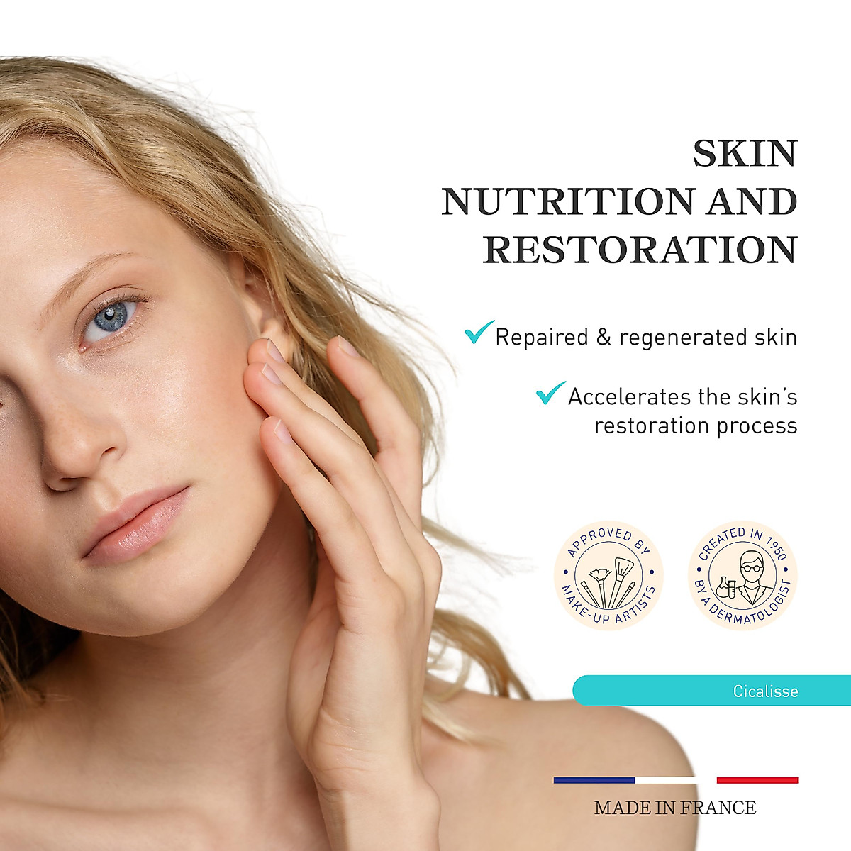 Embryolisse Cicalisse Face Cream. Moisturizer with Hyaluronic Acid that Accelerates Skin's Restoration Process - Daily Skin Care for Face, Body and Lips, All Skin Types - 1.35 Fl Oz