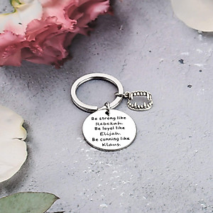 MYOSPARK V D Inspired Gift Be Strong Like Rebekah Be Cunning Like Klaus Keychain (Rebekah Elijah Klaus KC)
