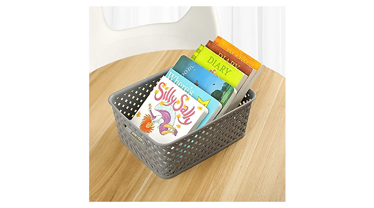 MaxGear 3-Pack Plastic Storage Bins for Home Organization