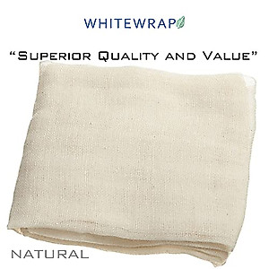 WHITEWRAP Cheesecloth Grade 50 18 Sq Ft 2 Pack | 100% Unbleached Cheesecloth | Cheese Cloth for Straining, Cheesecloth for Cooking, Organic Cheesecloth, Muslin Cloths for Straining Butter, Nut Milk