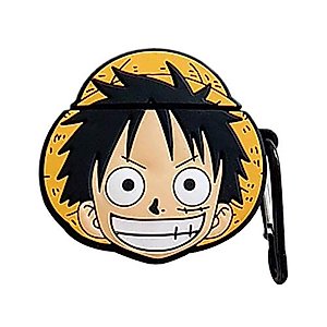 BONTOUJOUR Case Compatible with AirPods 1/2, Creative Anime Hat Hero Boy Earphone Case, Stylish Silicone Earphone Protection Skin for AirPods 1/2 +Hook