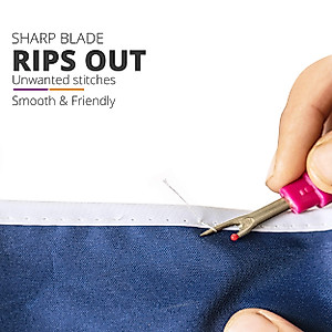 Seam Ripper 2 Pack - Thread Cutter and Threadripper for Crafting Notions & Quilting - Seam Rippers for Sewing, Unpicker Sewing Accessories and Supplies for Needlework, DIY Craft
