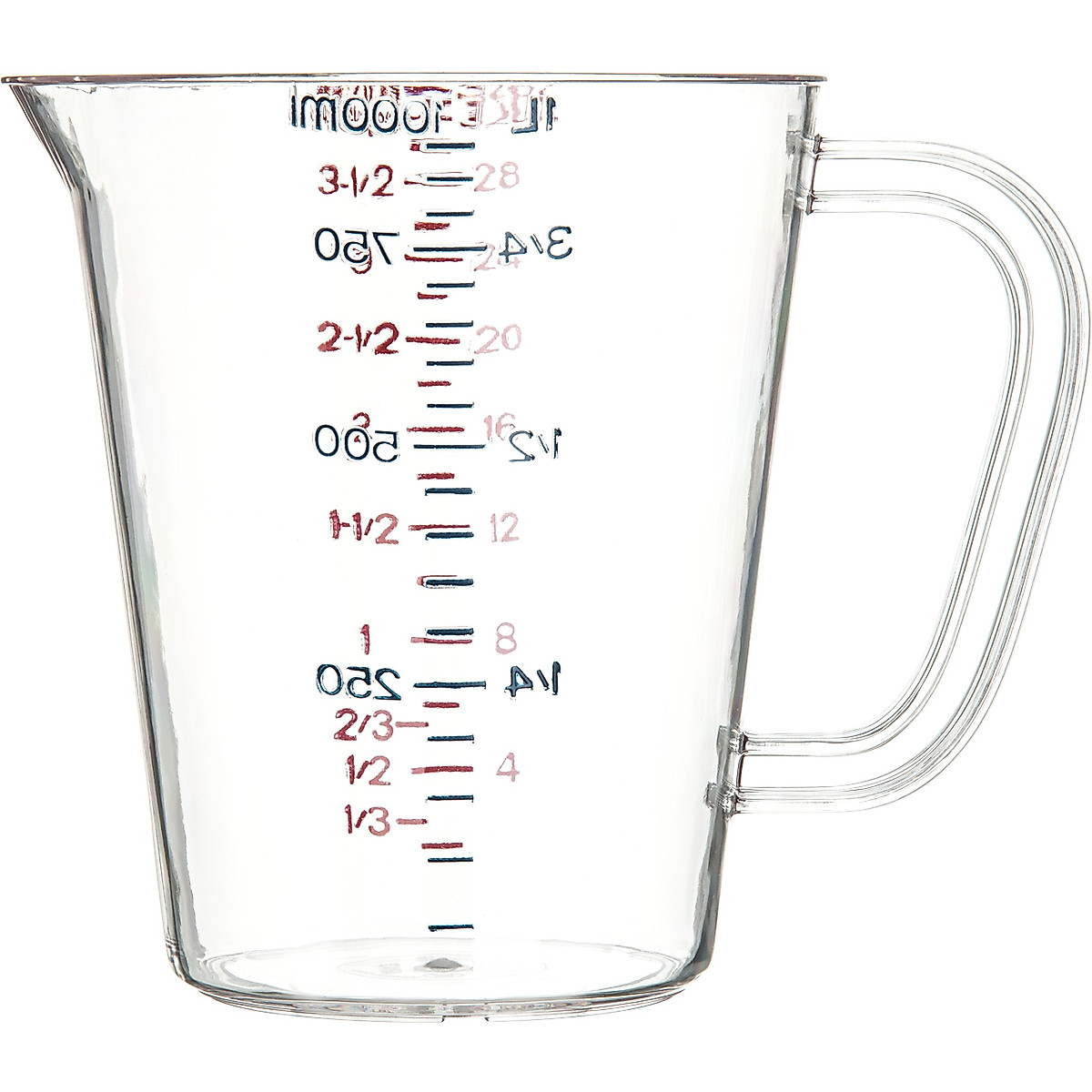 Carlisle FoodService Products 4314307 Commercial Plastic Measuring Cup, 1 Quart, Clear