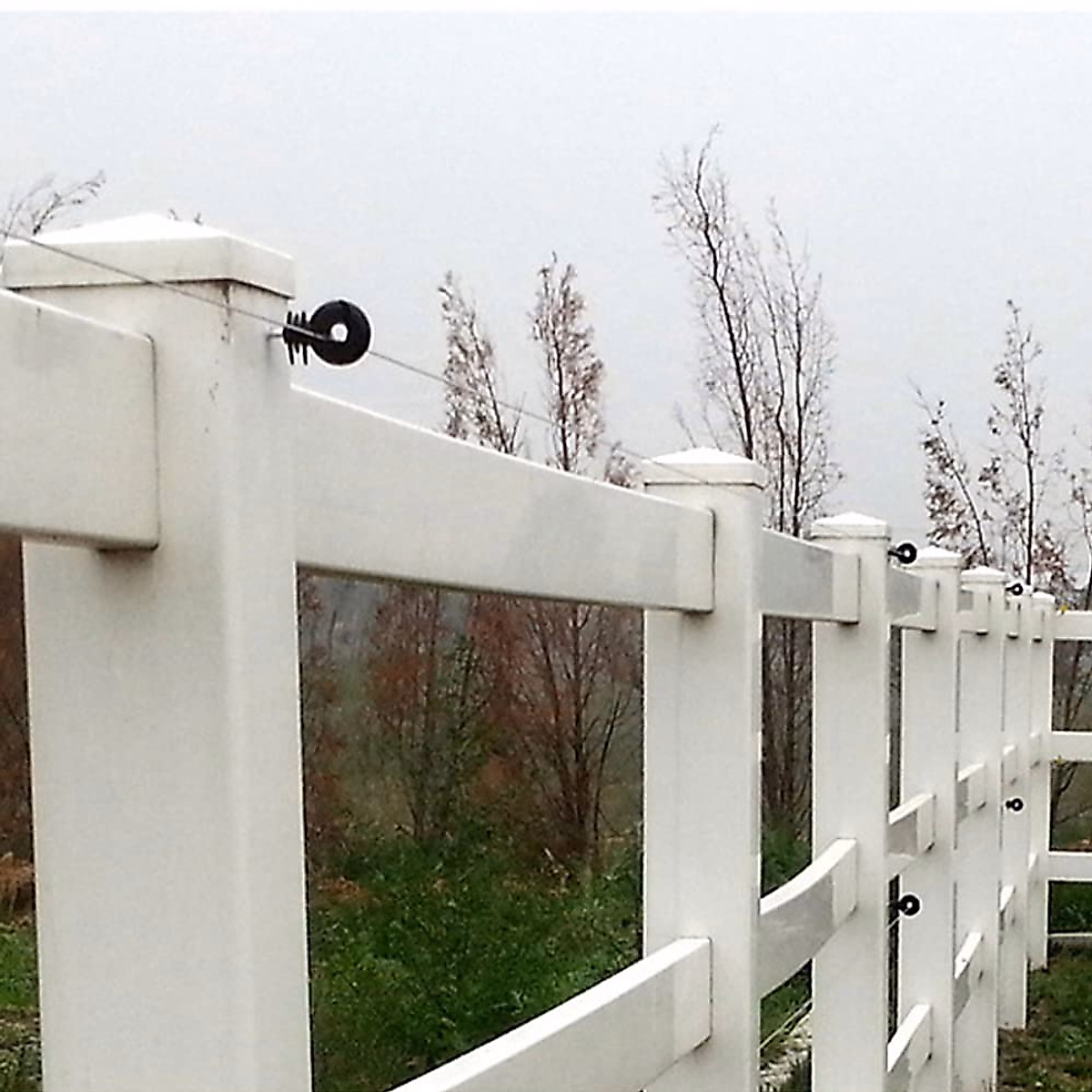 SagaSave 20pcs Self-Tapping Insulator Electric Fencing Wood Post Ring Electric Fence Insulators Screw Electronic Fence Insulator Ranch Electric Fence Insulation - Tapping Insulator