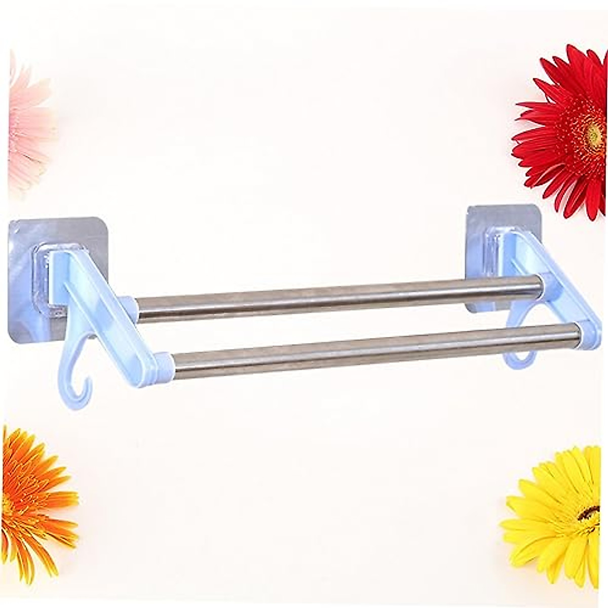 Towel Shelf Door Hanging Bathroom Tissue Holder Towel Rack Wall Mounted Black Towel Holder Black Towel Bar Traceless Towel Rack Practical Towel Rack Traceless Towel Shelf