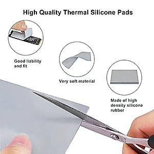 Thermal Pad 12.8 W/mK, 120x120x1.0mm, Non Conductive Heat Resistance,Extreme Odyssey Silicone Thermal Pads for PC Laptop Heatsink/GPU/CPU/LED/SSD/PS4 Cooler (1.0mm)