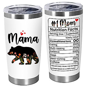 OASSIE Mothers Day Gifts for Mom from Daughter Son - 20 oz Stainless Steel Insulated Coffee Tumbler With Lid - Mother's Day Birthday Gifts for Women Mama Mother-In-Law, Presents for Mom Stepmom