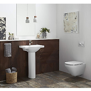 KOHLER 74021-4-BN Taut Single-Handle Bathroom Faucet with Pop-Up Drain, One Hold Bathroom Sink Faucet with Escutcheon, Vibrant Brushed Nickel