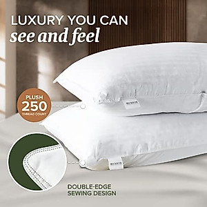 Beckham Hotel Collection Bed Pillows King Size Set of 2 - Down Alternative Bedding Gel Cooling Big Pillow for Back, Stomach or Side Sleepers