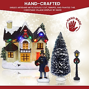 Christmas Village Figurines Decoration Set - Perfect Addition to Your Christmas Indoor Decorations & Snow Village Displays - A Thoughtful Gift for Your Loved Ones (30 Piece Christmas Village Set)
