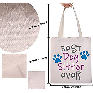 TSOTMO Dog Sitter Gift Dog Walker canvas tote bags Gift Best Dog Walker Ever canvas tote bags Gift Dog Lover Gift Pet Owners Gift (DogSitter canvas)
