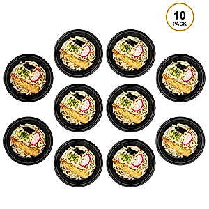 Freshware Meal Prep Containers [10 Pack] Bento Box, Food Storage Containers, Plastic Bowls with Lids for Soup and Salad, BPA Free, Stackable, Lunch Boxes, Microwave/Dishwasher/Freezer Safe (42 oz)