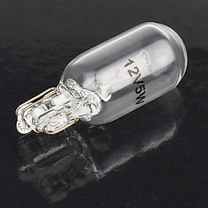 Diximus Landscape Light Bulbs 5W - Krypton 12V T3-1/4 Small Light Bulb Low Voltage Wedge Base Bulbs W5W for Landscape, RV and Cabinet Lighting T10 Clear Bulbs - 10 Pack