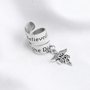 Zuo Bao MA Stethoscope ID Medical Assistant Gift she believe she could so she did Stethoscope ID Graduation Gifts for Student (MA-2)