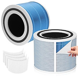 Core 300 Replacement Fi-lter Compatible with LEVOIT Core 300/300S, H13 Ture HEPA Fil-ter, Compare to Part No. Core 300-RF, 2 Pack,White