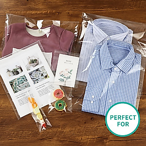 iMailer - 500 Pack - 11" x 14" Self Sealing Cellophane Bags- Large Clear Cello Plastic Poly Bags for Prints, Photos, Documents, Clothing, T-Shirt