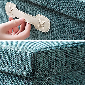 GUO FENG DIAO ® A++with Lids Fabric Foldable Storage Bins Organizer Containers Baskets with Lid for Home Bedroom Closet Office