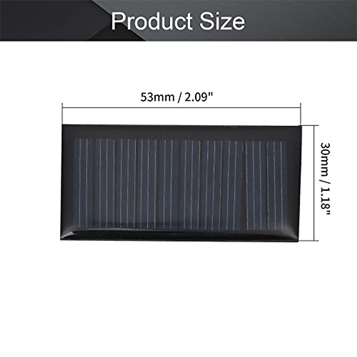 Fielect 5V 0.15W Polycrystalline Mini Solar Panel Module DIY for Light Toys Charger 53x30mm 1Pcs