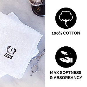 ZEUS 100% Cotton Washcloths – Super Soft & Extra Absorbent Premium Face and Bath Towels (6 Pack)
