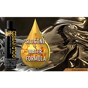 Wet Gold Hybrid Silicone & Water Based 9 Ounce Blended Luxury Lube, Premium Personal Lubricant Long Lasting Life for Condom Compatible Ph-Balanced Hypoallergenic Glycerin & Paraben Free Intimacy