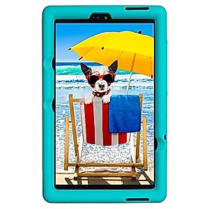 BobjGear Bobj Rugged Tablet Case for Lenovo Tab M8 HD TB-8505FS, TB-8505XS and 3rd Gen TB-8506FS, TB-8506XS Kid Friendly (Terrific Turquoise)