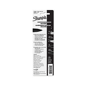 SHARPIE Stainless Steel Grip Pen, Fine Point (0.8mm), Black, 1 Count