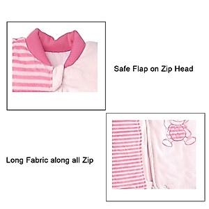 BLOOMSTAR Wearable Blanket with Legs, Baby Sleep Bag with Feet Winter, Toddler Sleeping Bag,Sack with Sleeve Velvet Thick 3.5 TOG