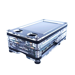 C4Labs DRPi-3.5NSX Nextion Screen Case – Raspberry Pi 3 B+, Duplex MMDVM v1.0, and Enhanced 3.5" Nextion Screen (Included) ~ Black Ice (Black)