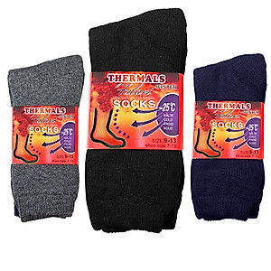 Falari 6-Pack Men's Winter Thermal Socks Ultra Warm For Cold Weather Out Door Activities