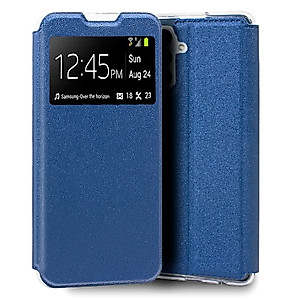 Cool Flip Cover Case for A136 Galaxy A13 5G / A04s Smooth Blue