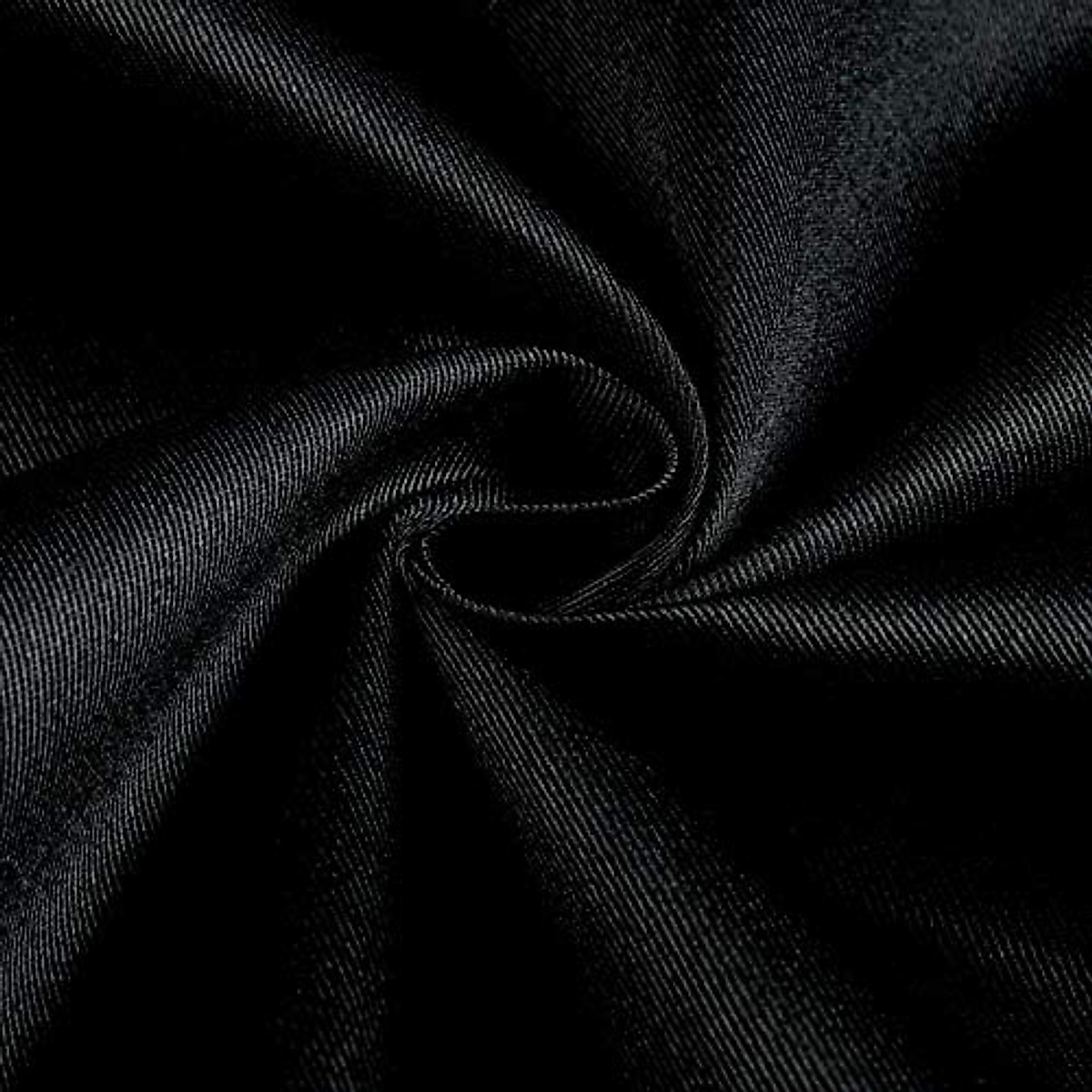 Polyester/Cotton Twill Black, Fabric by the Yard