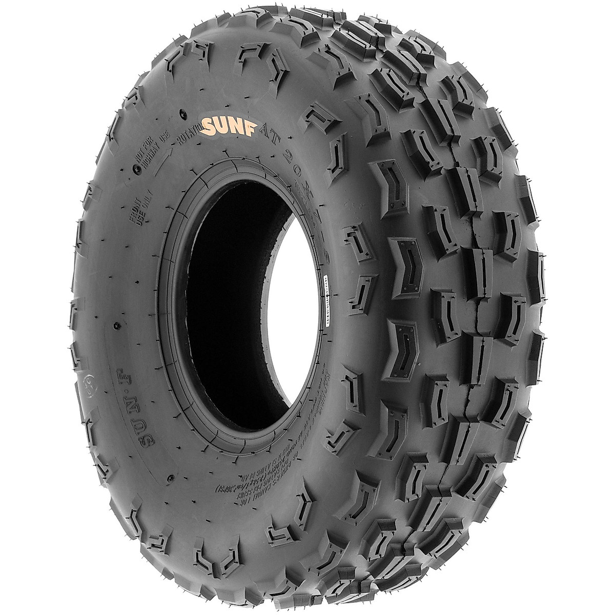 Pair of 2 SunF A029 ATV UTV 20x7-8 20x7x8 Track XC Knobby Tires, 6 PR, Tubeless