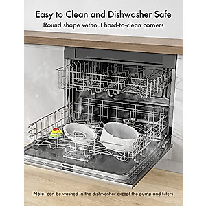 PETLIBRO 4 Packs Replacement Filters for Ceramic Cat Water Fountain, Quadruple Filtration Dishwasher Safe Quiet Pet Water Fountain, 50oz /1.5L, PLFF004