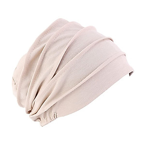 ikasus Chemo Headwear Turban for Women Cotton Slouchy Beanie Hats Headwraps Cancer Hats