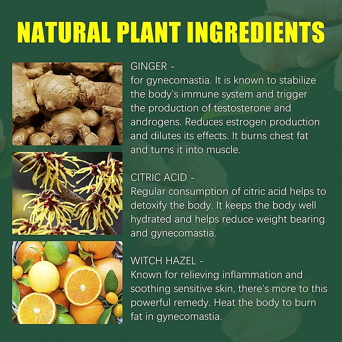 SoliPac Gynecomastia Tightening Ginger Cream - 30ML Tightening Ginger Cream,Effectively Shrinks Men Chest Tightening Ginger Cream (1 PCS)