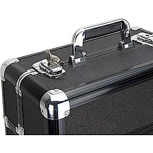 Ver Beauty 4-Tiers Extendable Trays Art Craft Supplies Storage Portable Box Tool Case Organizer Travel Dividers-VP006, Black Glitter