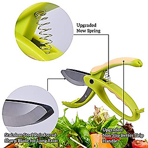 Toss and Chop Salad Tongs, Salad Chopper, Heavy Duty Kitchen Salad Scissors, Multifunction Double Blade Salad Cutting Tool