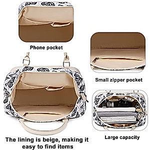 CAMTOP Weekender Travel Bag for Women Ladies Overnight Carry On Tote Duffel Bag with Luggage Sleeve and Shoes Compartment (Butterfly Travel Tote)