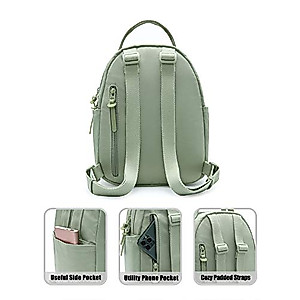 HotStyle ETTASA Mini Backpack, Cute for Women & Teen Girls, Sage Green