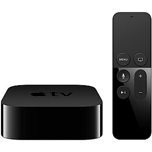 Apple TV 4K HD 32GB Streaming Media Player HDMI with Dolby Digital and Voice search by Asking the Siri Remote, Black, MQD22LL/A-32G (Renewed)
