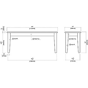 BOWERY HILL Wood Dining Bench in Oak