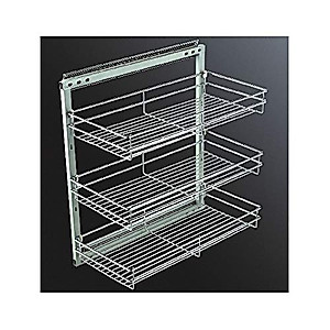 campbell moulding ML-017C Cabinet Spice Rack- 3 shelves Full Pullout Set