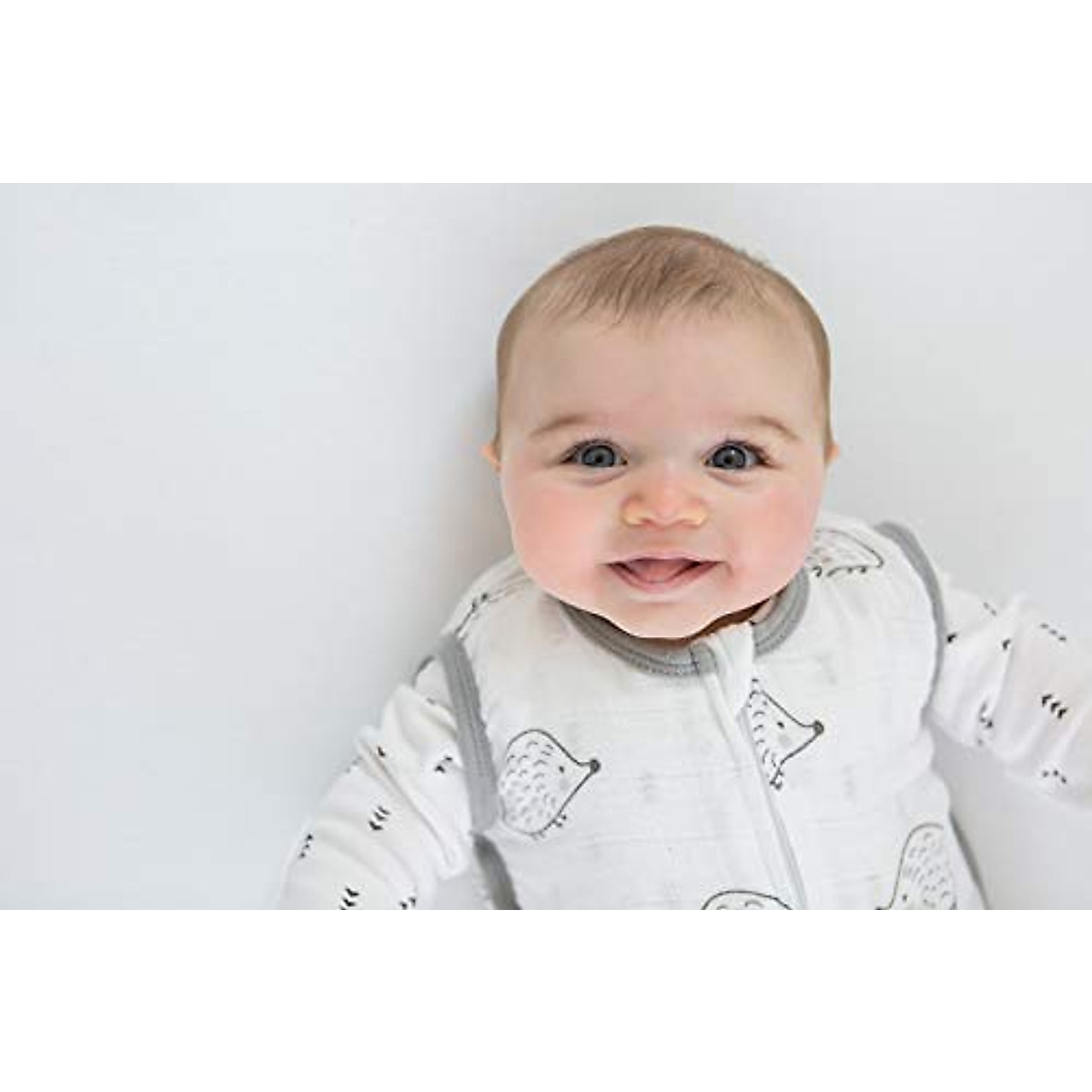 SwaddleDesigns Cotton Muslin zzZipMe Sleeping Sack, Wearable Blanket with 2-Way Zipper, Black Hedgehog, Large (12-18 Month) (Pack of 1)