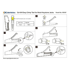 Cable Matters Easy Crimp Tool for Cable Matters Cat6A, Cat 6A Shielded Metal Keystone Jacks