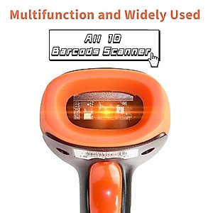 VENREA QR 1D Barcode Scanner, USB Wired Handheld High Speed QR Code Reader Compatible for Windows/Mac Square POS System Mobile Payment 1D Code on PC and Phone Screen