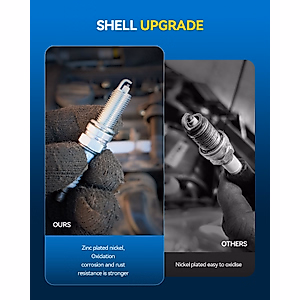 PHILTOP 4589 IFR6T11 Iridium Spark Plugs 6 Pack, Compatible with RX300 ES300 1999-2003, Highlander 2001-2010, RX330 ES330 2004-2006, Sienna 2001-2006, Avalon 2000-2004 3.0L 3.3L V6