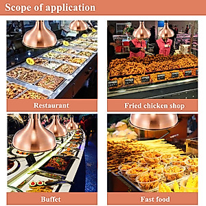 JIAWANSHUN Food Heat Lamp Food Warmer Lamp Bulb 250W Commercial Food Warmers 60-180mm Adjustable Hanging Food Heat Lamps Restaurant Supplies Food Service Heating Lamp 110V