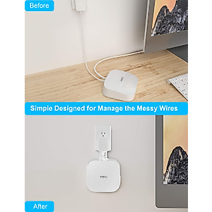 COOLWUFAN Wall Mount Holder for eero Pro 6/6E Home WiFi System - Simple and Sturdy Stand Bracket for Tri-Band Mesh Wi-Fi 6 System (White, 3 Pack)